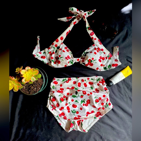 esther williams | Swim | Vintage Cherry Bikini | Poshmark